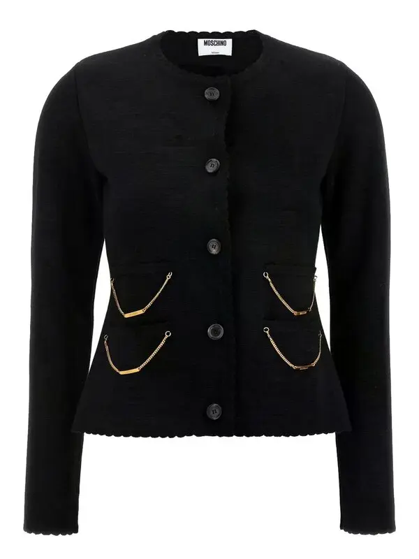 Moschino Chain-detail Cardigan - Black