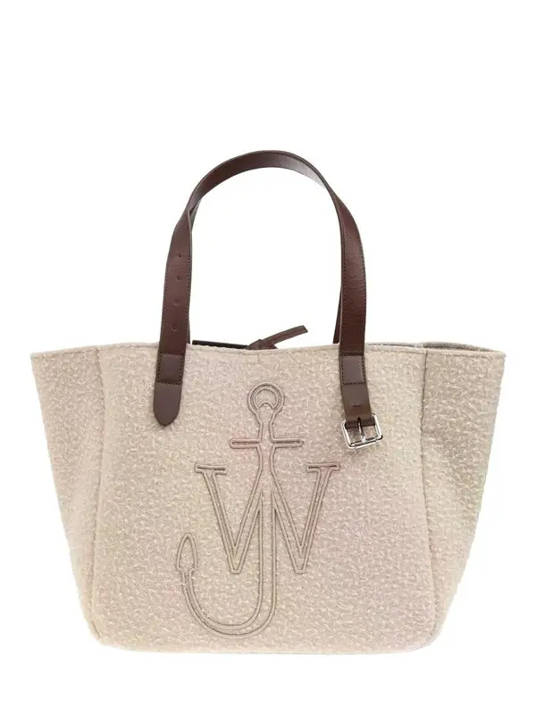 JW Anderson Logo-embroidered Tote Bag - Neutrals