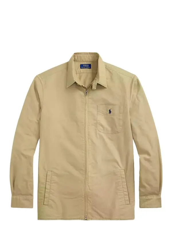 Polo Ralph Lauren Oxford Zip-up Shirt Jacket - Neutrals