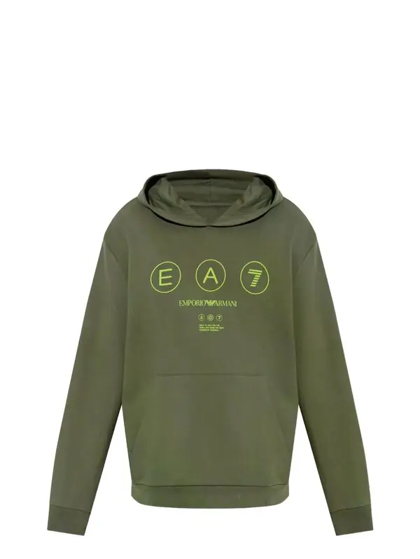 Emporio Armani Logo-print Hoodie - Green