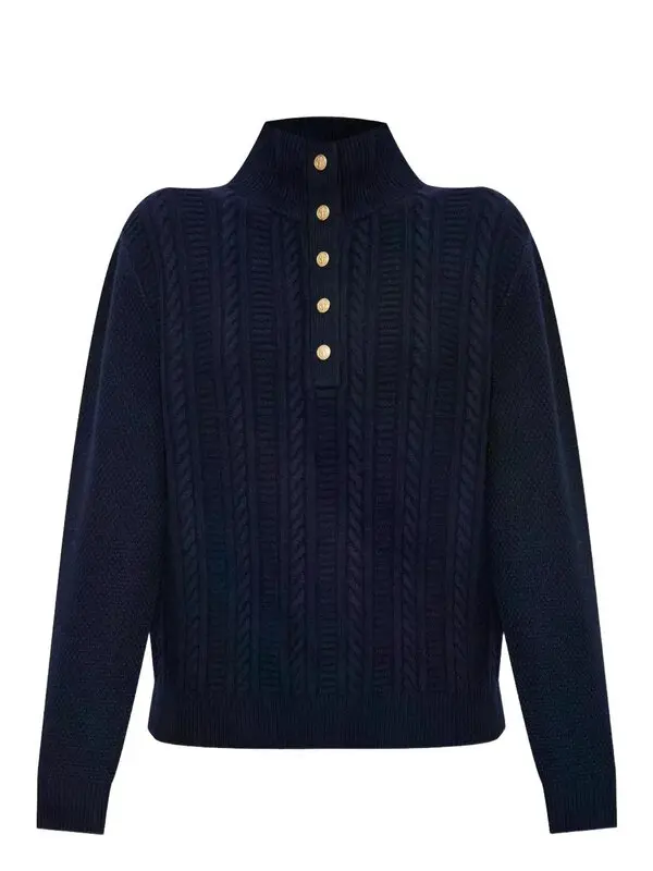 A.p.c. Wool Cable Knit Sweater - Blue
