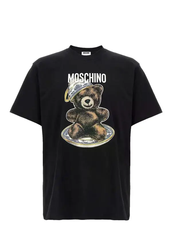 Moschino Teddy-print T-shirt - Black