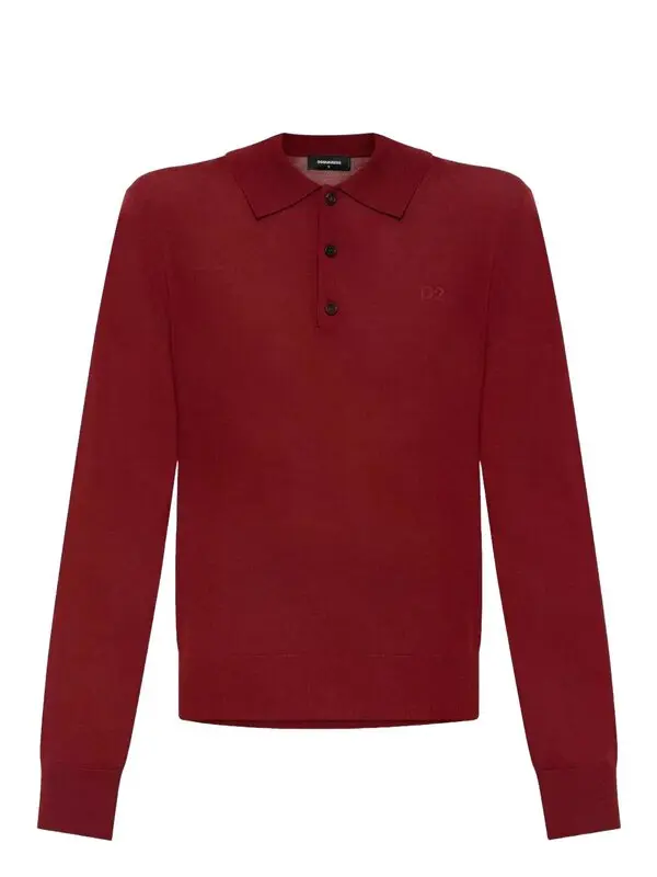 Dsquared2 Long-sleeve Polo Top - Red