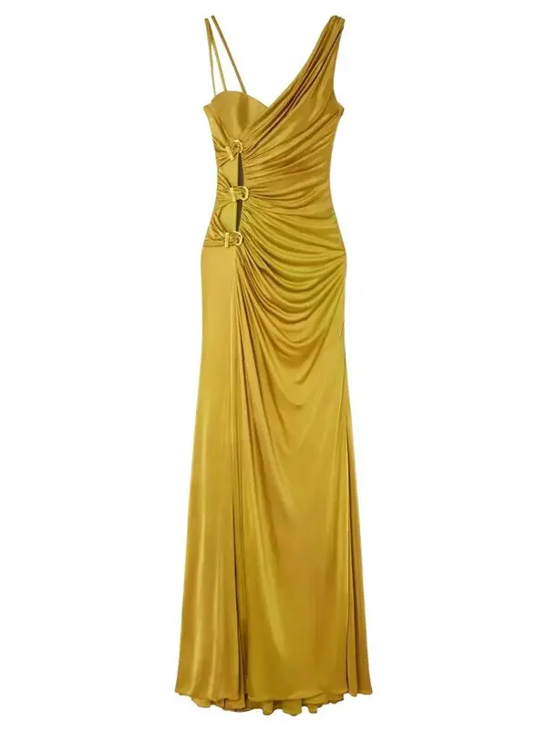Versace Ruched Gown - Yellow