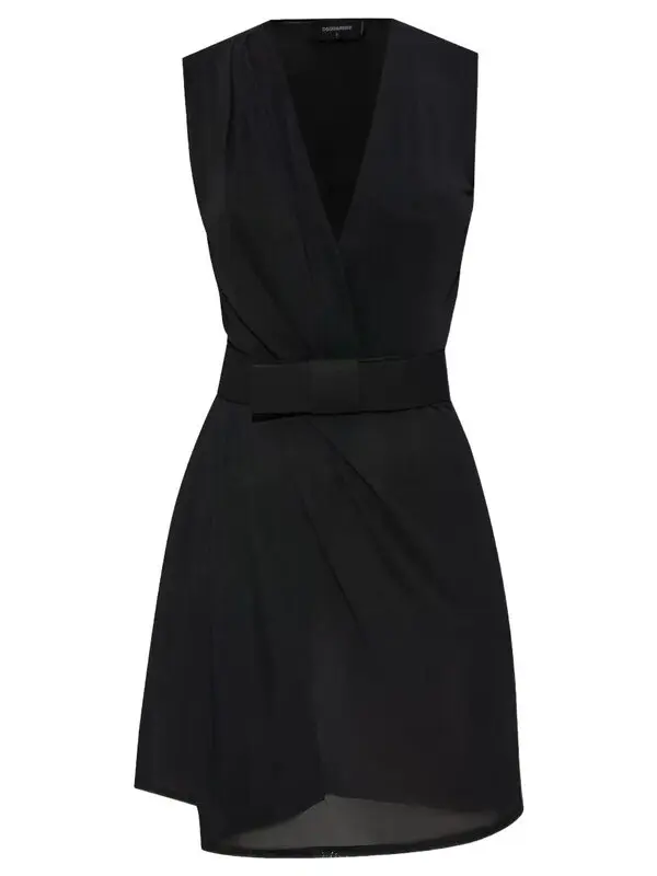 Dsquared2 Wrap Belted Dress - Black
