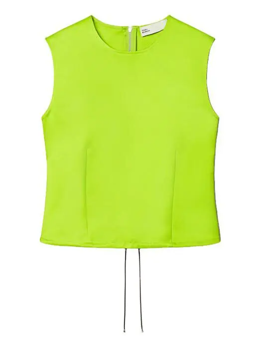 Tory Burch Satin Shell Top - Vivid Lime