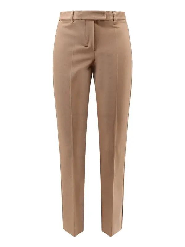 Max Mara Umanita Cotton-blend Trousers - Brown