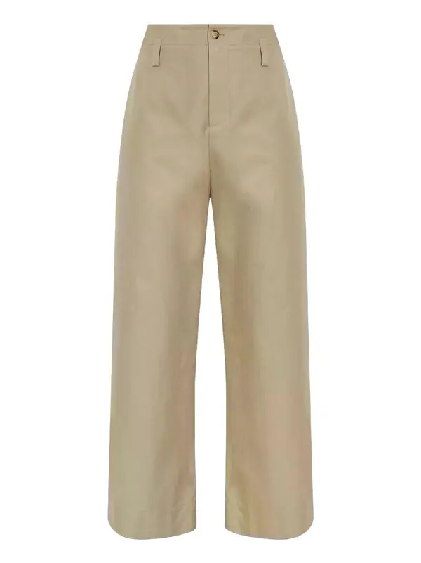 Alexander McQueen Poplin Trousers - Neutrals