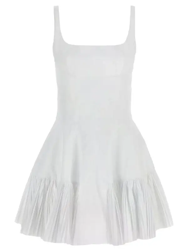 GIOVANNI BEDIN Pleated Mini Dress - White