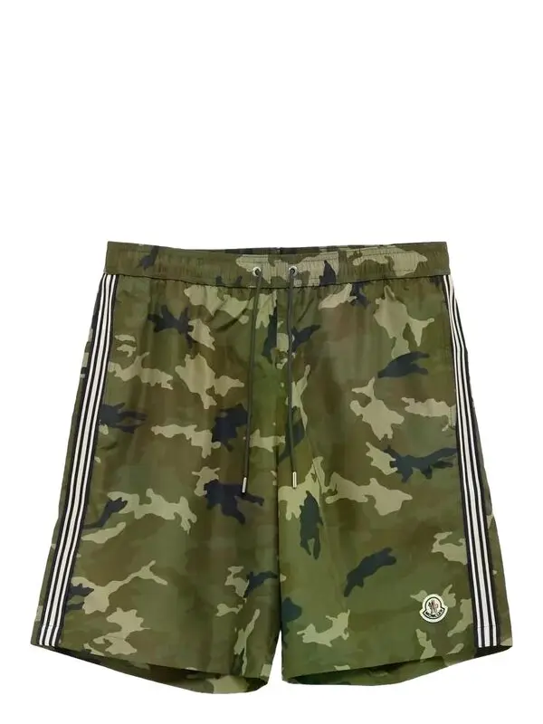Moncler Camouflage-print Track Shorts - Green