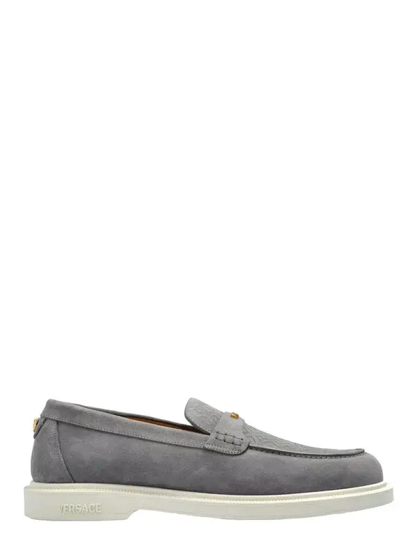 Versace Suede Loafers - Grey