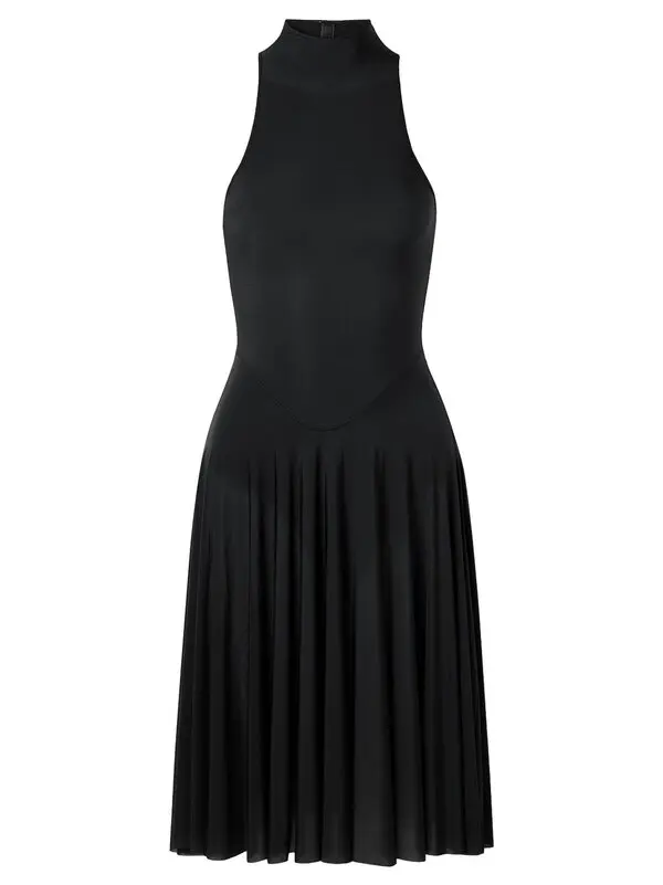 SKIMS Milky Sheer High Neck Midi Dress - Black