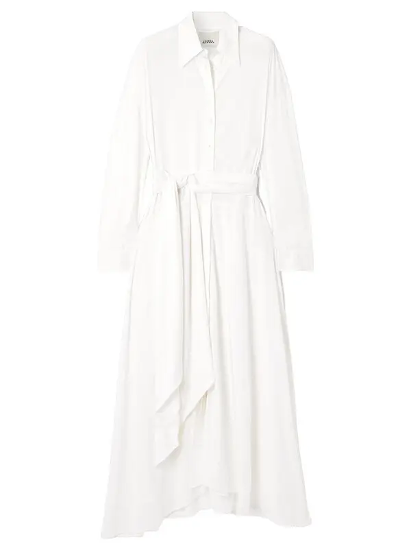 Isabel Marant Samantha Belted Midi Shirt Dress - White