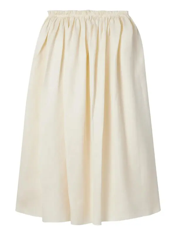 Gabriela Hearst Chiara Linen Midi Skirt - Neutrals