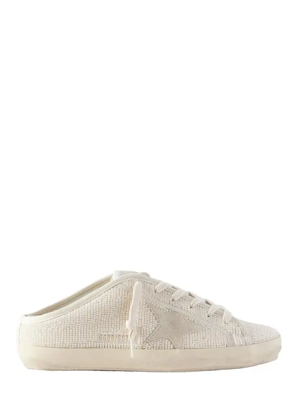 GOLDEN GOOSE Super-star Sabot Bead-embellished Slip-on Sneakers - Cream
