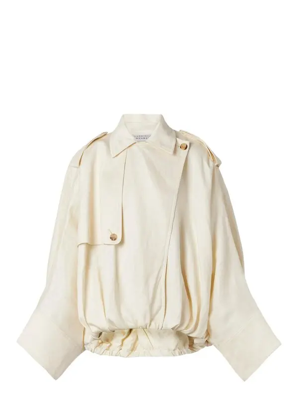 Gabriela Hearst Hunt Oversized Linen Jacket - Ivory