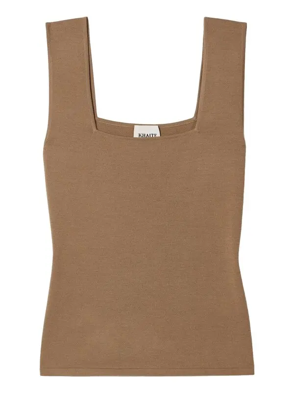Khaite Sani Knitted Tank - Brown