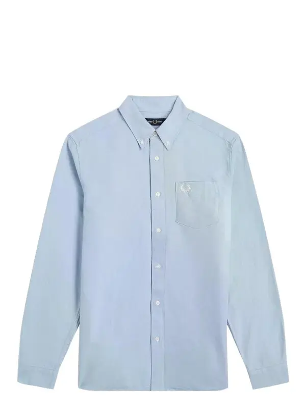 Fred Perry Logo-embroidered Button-down Shirt - Blue
