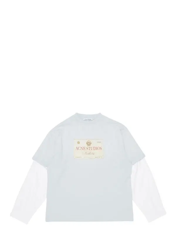 Acne Studios Layered Print T-shirt - Dusty White