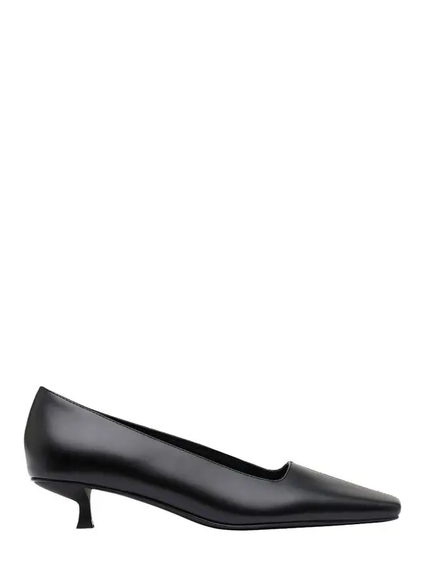 ST AGNI Square Toe Kitten Heel Pumps - Black