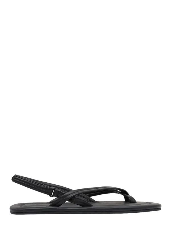 ST AGNI Cross Detail Slingback Sandals - Black