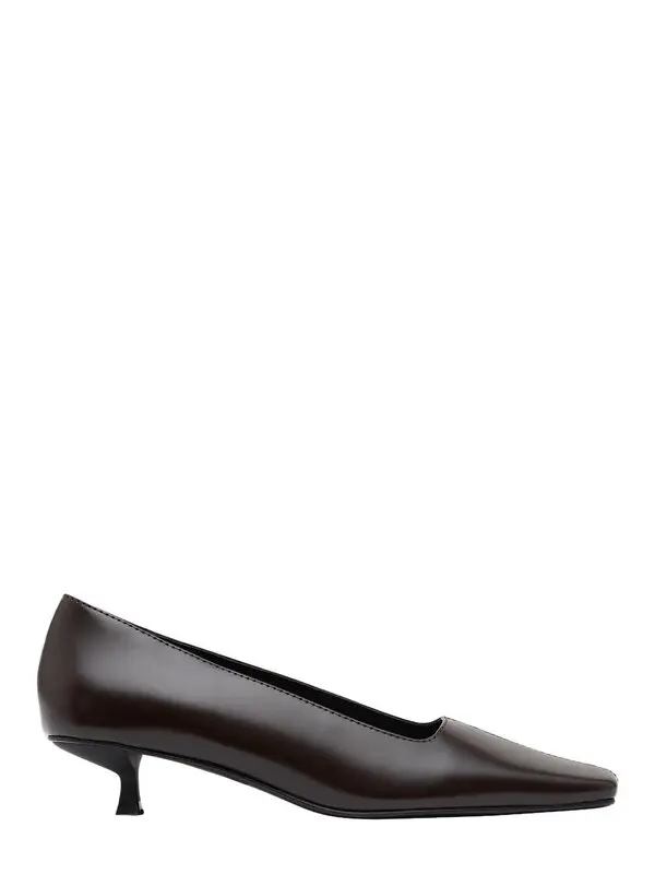 ST AGNI Square Toe Pump - Coffee