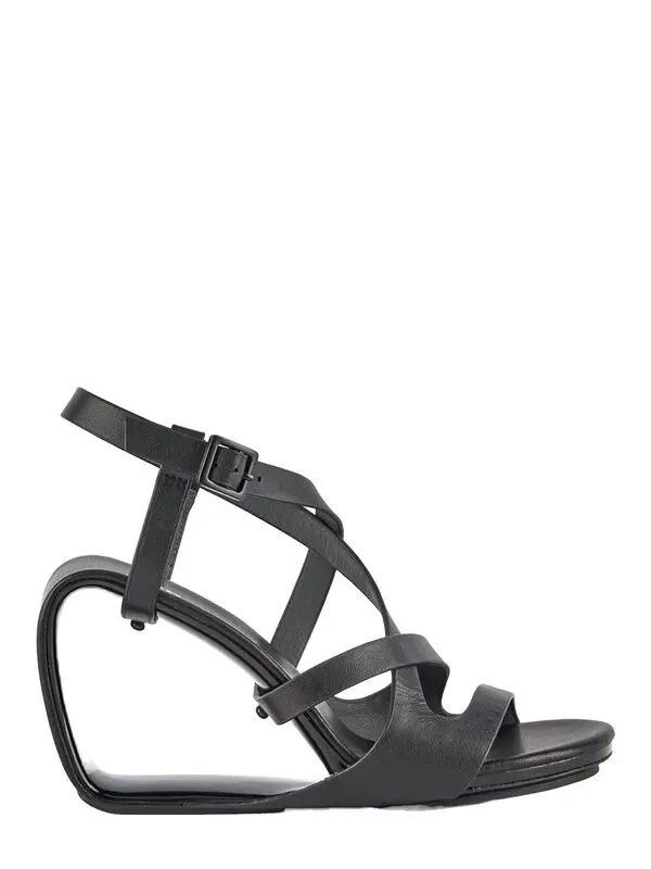 United Nude Mobius Sia Hi Strappy Sandals - Black
