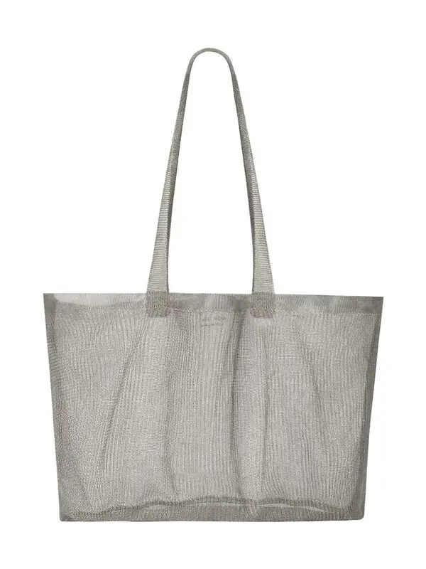 THE ROW Imogen Steel Mesh Tote Bag - Silver