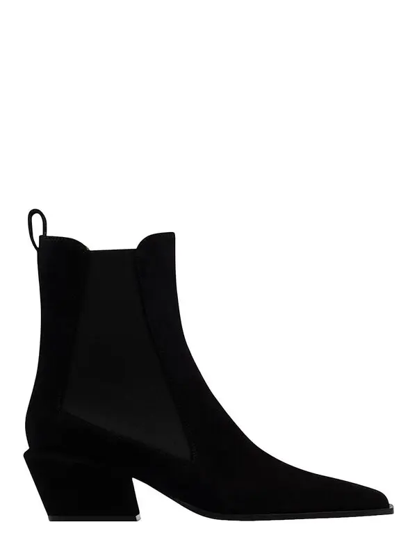 Paris Texas Bettina Suede Ankle Boots - Black