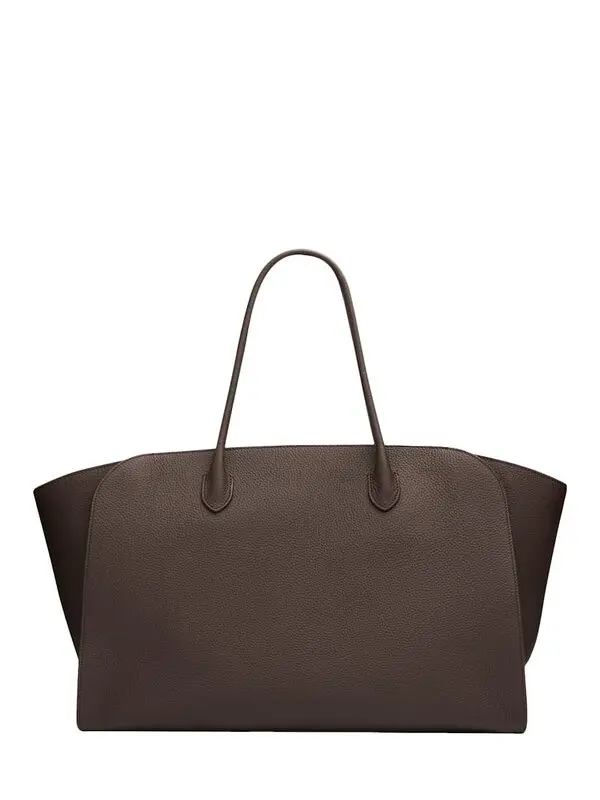 THE ROW Marlo 17 Matte Grain Leather Tote Bag - Deos Deep