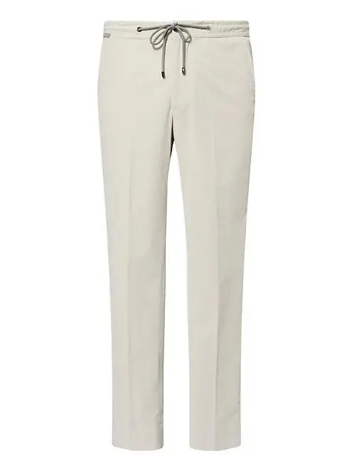 Corneliani Slim-leg Corduroy Stretch-cotton Trousers - Natural White