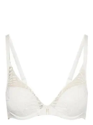 Chantelle Legend Plunge T-shirt Lace Bra - Milk