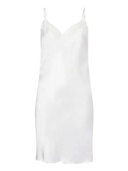 Chantelle Lace-trim Satin Nightdress - Milk