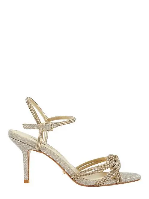 DUNE Diamante-embellished Heeled Sandals - Gold Synthetic