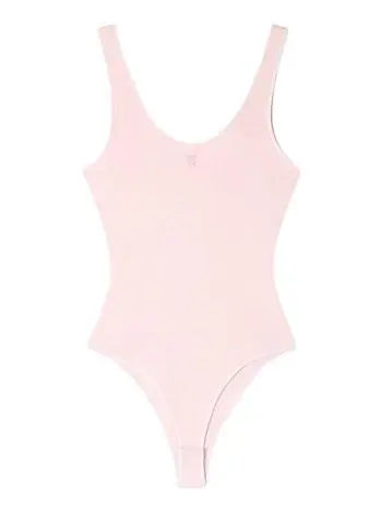 Sandro Katia Logo-embroidered Stretch-woven Bodysuit - Light Pink