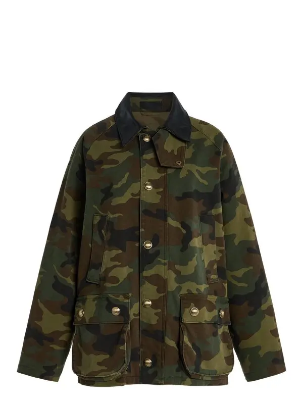NILI LOTAN Andrew Camouflage Parka - Dark Green