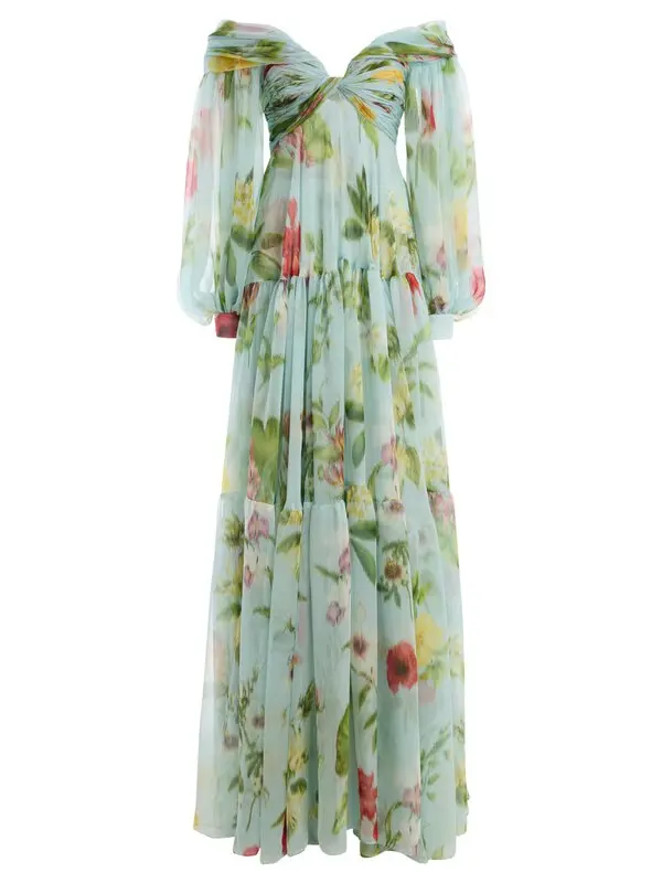 Oscar De La Renta Off-the-shoulder Gown - Light Blue