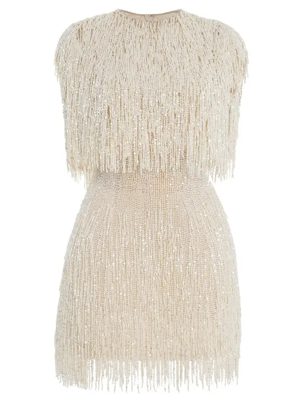 Oscar De La Renta Pearl-embellished Mini Dress - Ivory