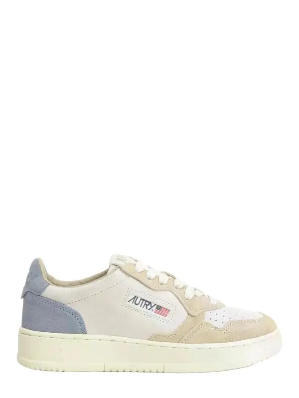 AUTRY Suede Panelled Trainers - Neutrals