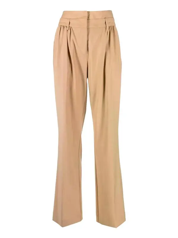 THE GARMENT Straight-leg Tailored Trousers - Brown