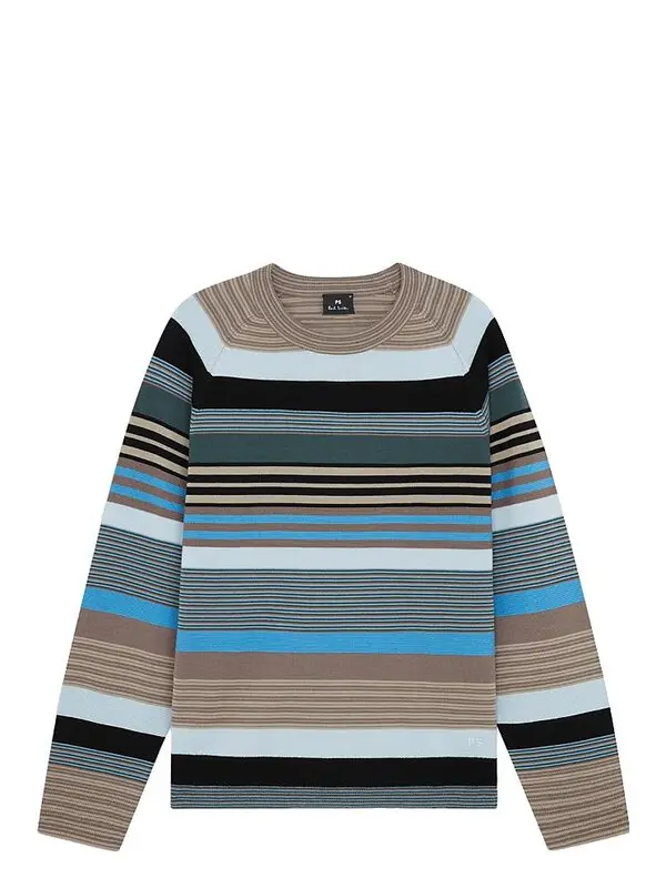 Paul Smith Striped Wool Sweater - Taupe