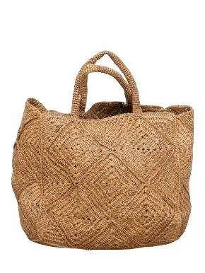 ZANATANY CONCEPTS Nico Raffia Tote Bag - Caramel