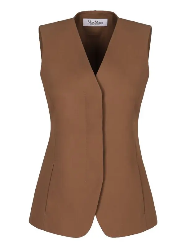 Max Mara Reno Single-breasted Vest - Brown