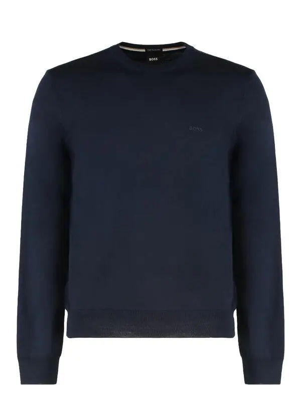 BOSS Virgin Wool Sweater - Blue