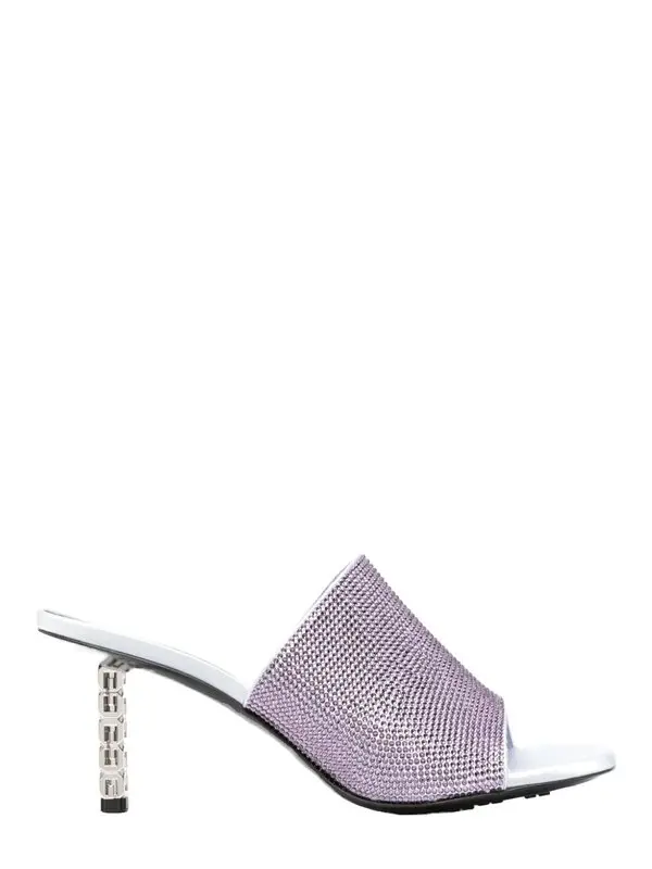 Givenchy G Cube Embellished Mules - Purple