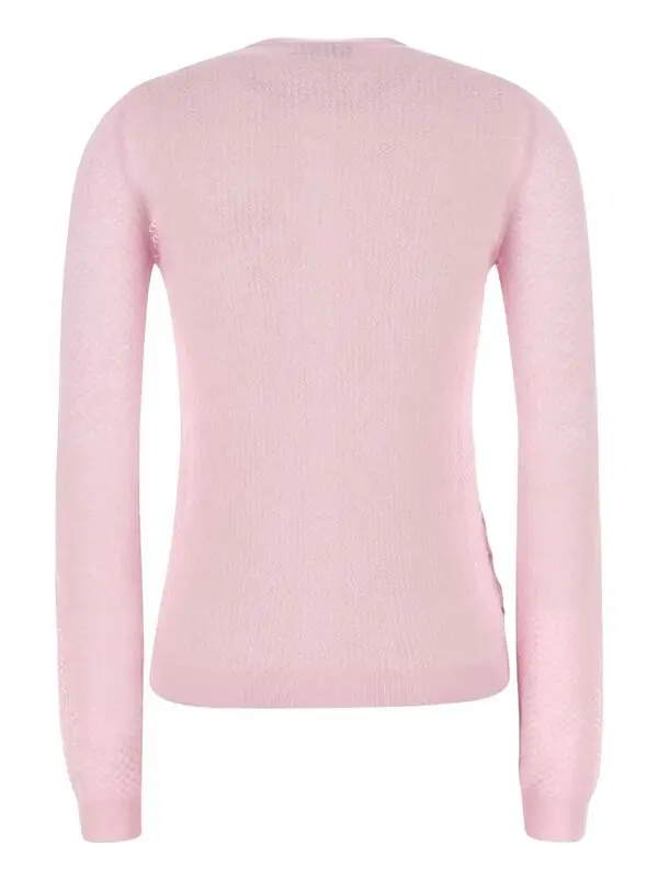 Miu Miu Cashmere Knit Top - Alabastro