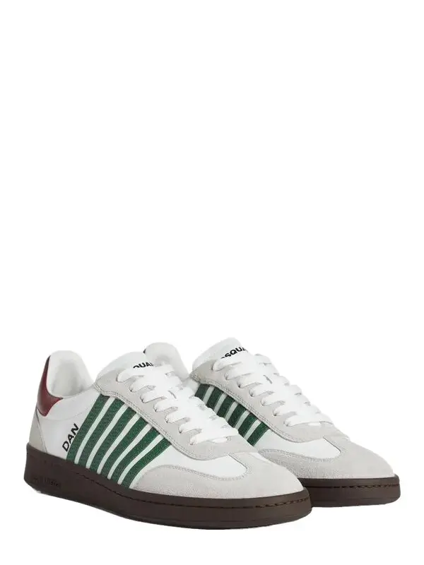 Dsquared2 Lace-up Low Top Sneakers - Bianco+verde+rosso