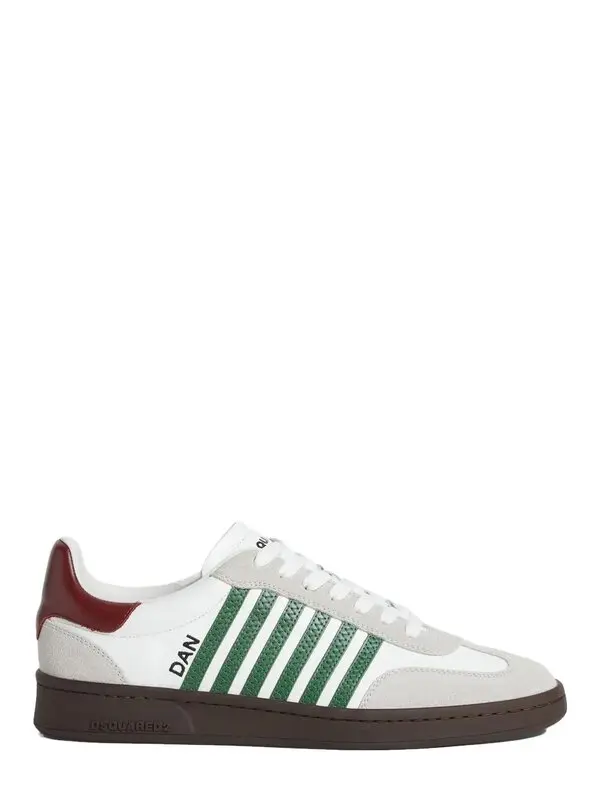 Dsquared2 Lace-up Low Top Sneakers - Bianco+verde+rosso