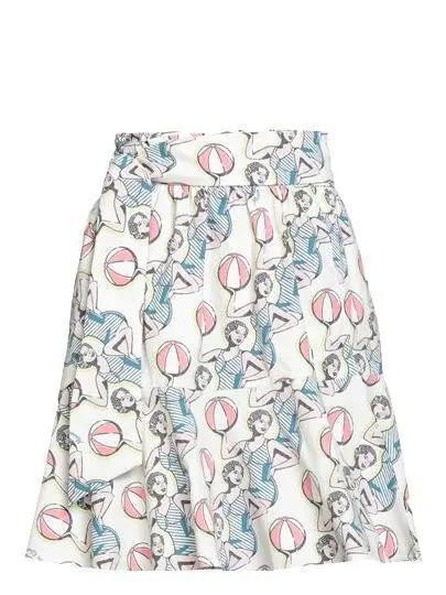 Maison Kitsuné Mini Cotton Wrap Skirt - White