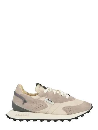 RUN OF Light Leather Sneakers - Grey